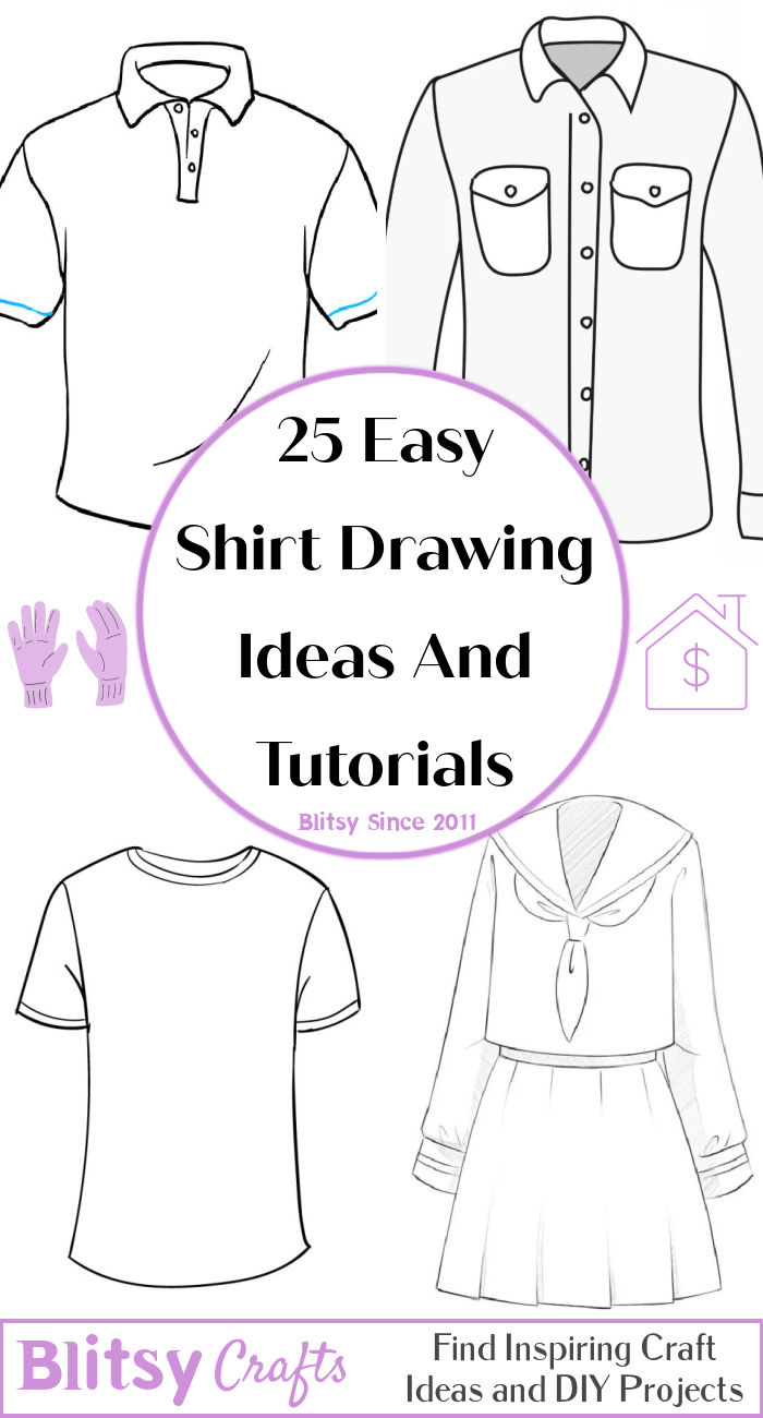 25 Easy Shirt Drawing Ideas - How to Draw a Shirt