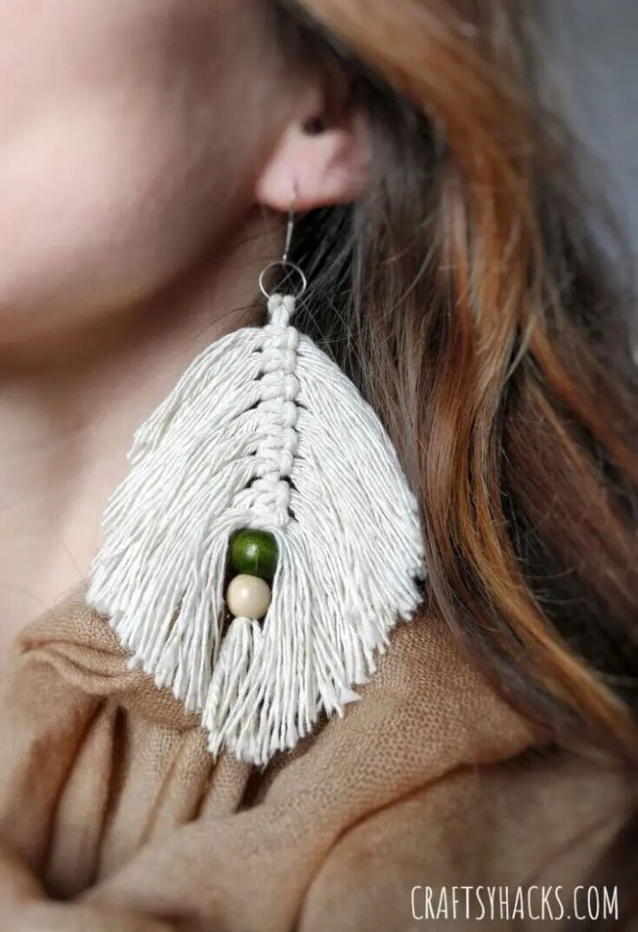 Simple DIY Macrame Earrings - Blitsy