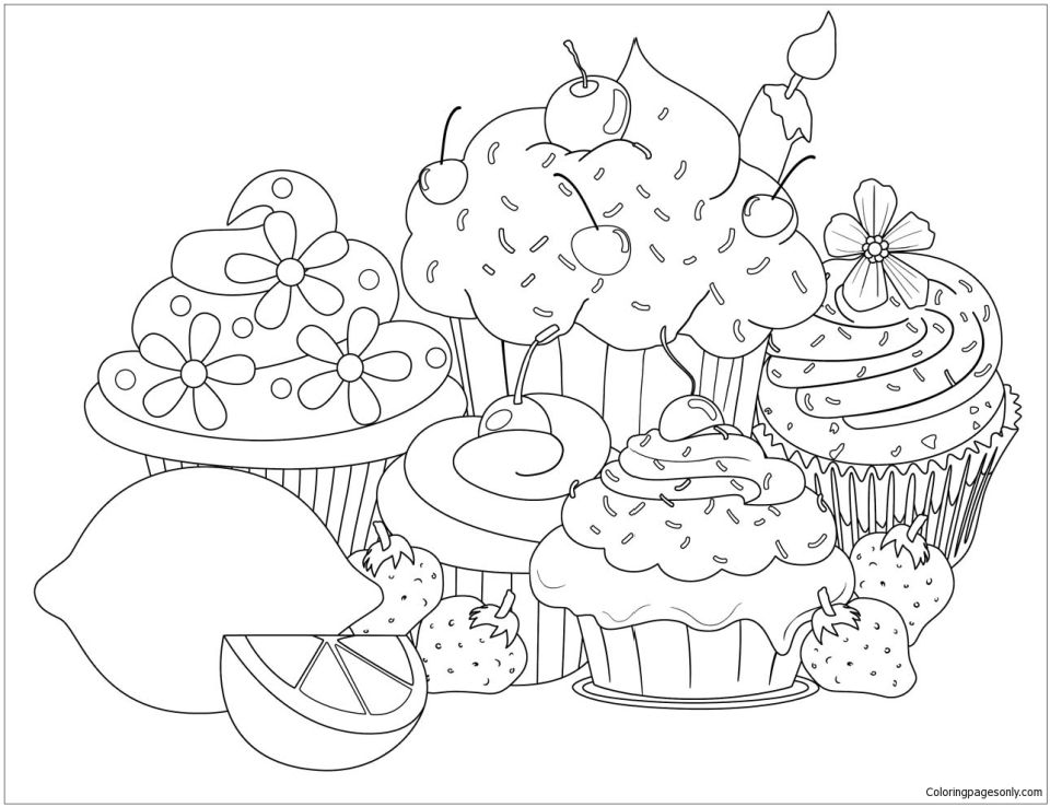 25 Free Cupcake Coloring Pages for Kids and Adults