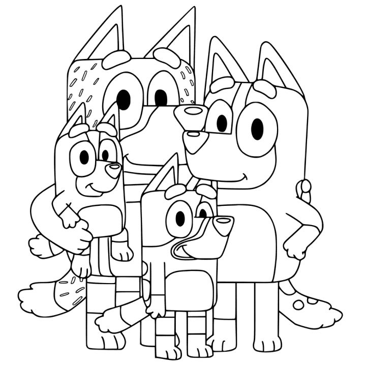 25 Free Bluey Coloring Pages for Kids and Adults