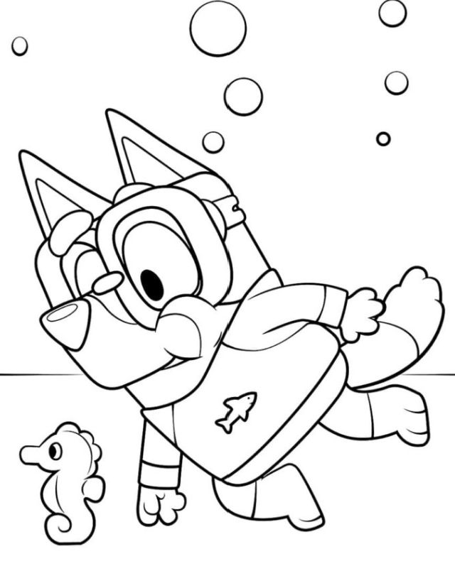 25 Free Bluey Coloring Pages for Kids and Adults