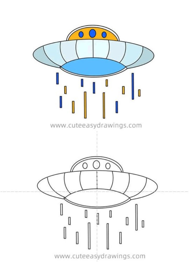 20 Easy UFO Drawing Ideas - How to Draw a UFO