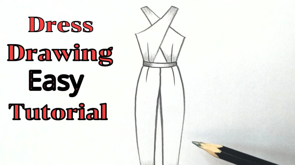 30 Easy Dress Drawing Ideas - How to Draw a Dress