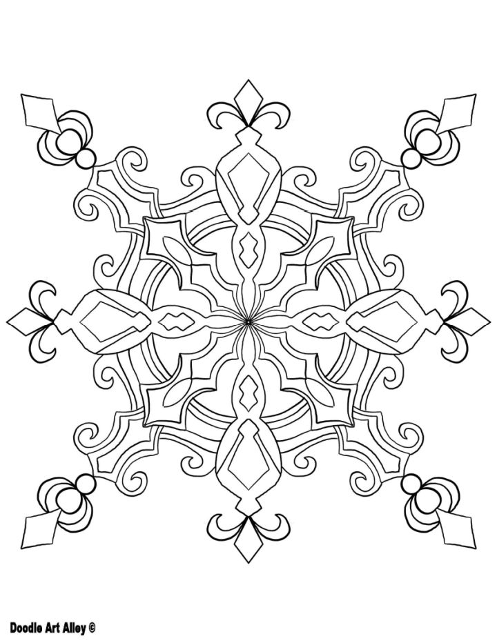 25 Free Snowflake Coloring Pages for Kids and Adults