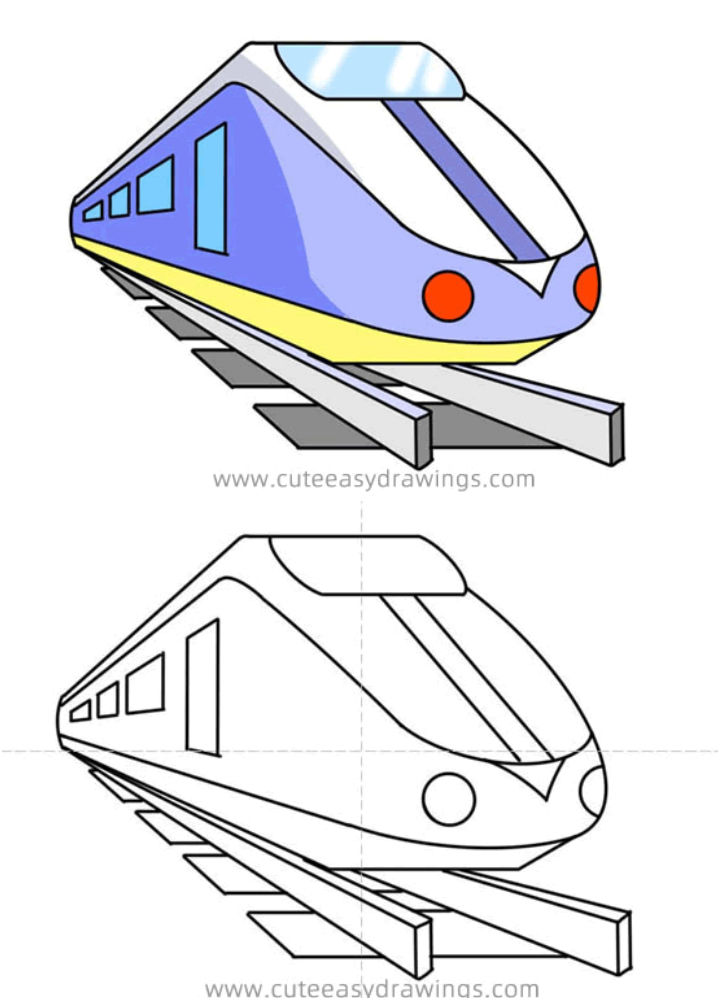 25 Easy Train Drawing Ideas - How to Draw a Train