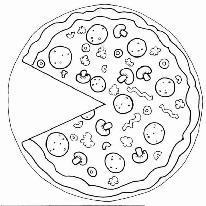25 Free Pizza Coloring Pages for Kids and Adults - Blitsy