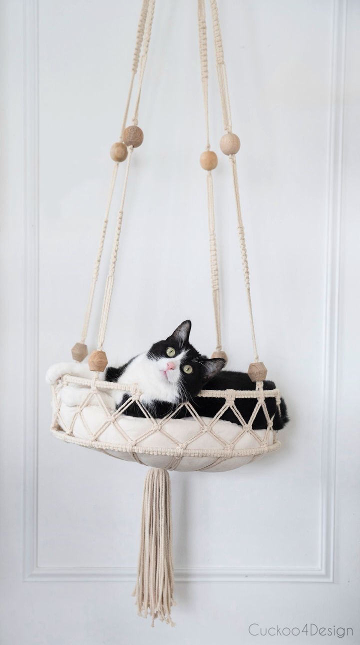 DIY Macrame Cat Hammock for Your Furry Friend - Blitsy
