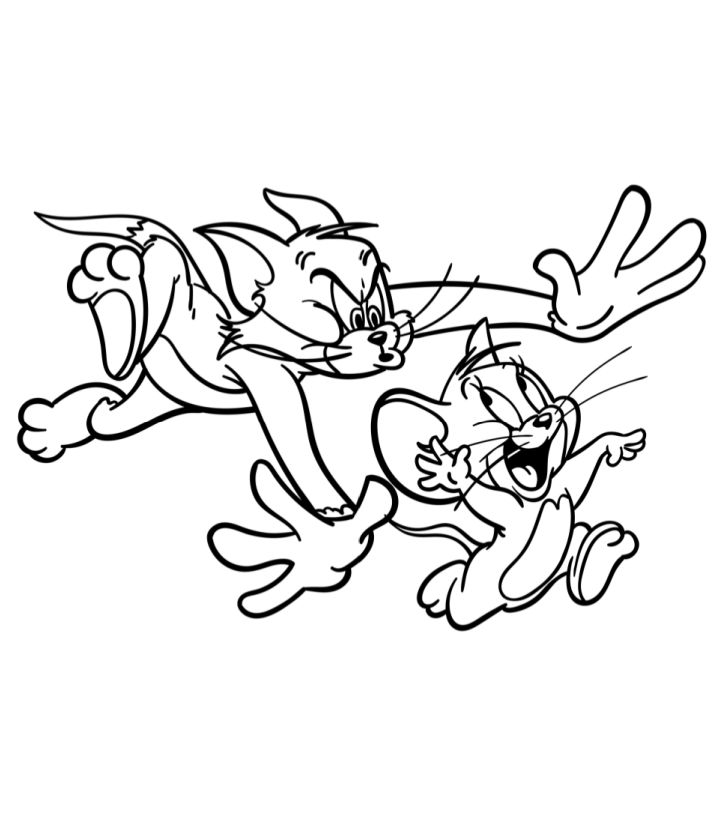 25 Free Tom and Jerry Coloring Pages for Kids and Adults