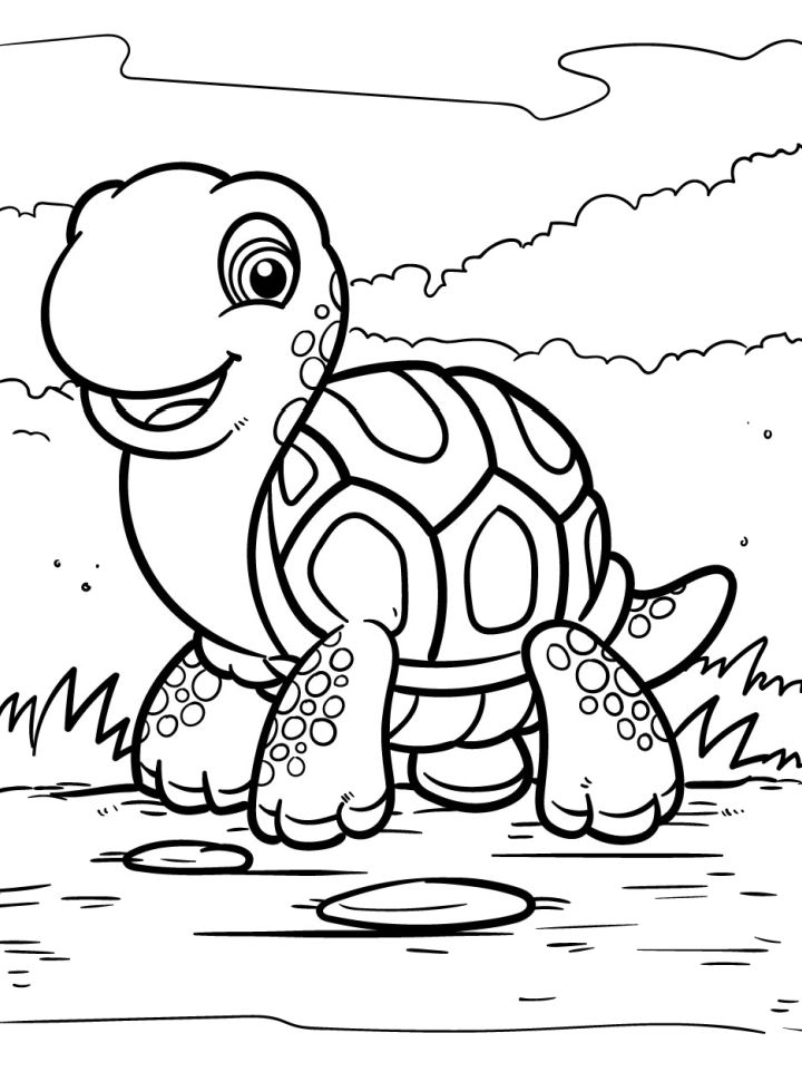 25 Free Turtle Coloring Pages for Kids and Adults