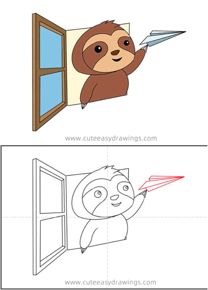 25 Easy Sloth Drawing Ideas - How to Draw a Sloth