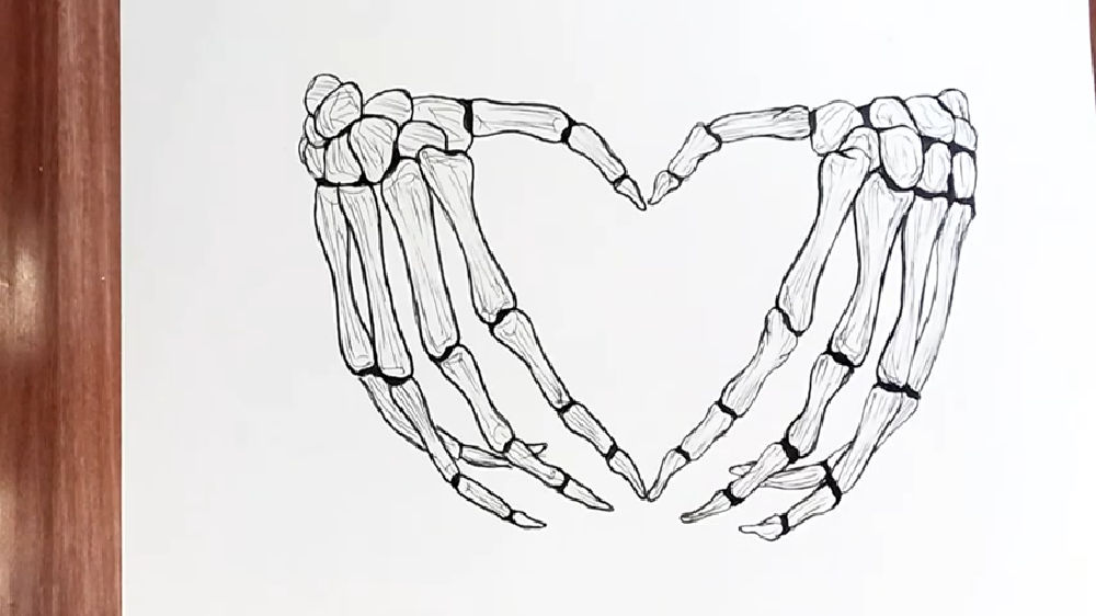 20 Skeleton Hand Drawing Ideas - How to Draw a Skeleton Hand