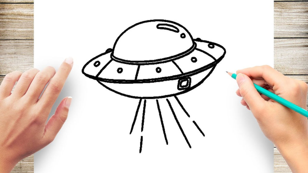 20 Easy UFO Drawing Ideas - How to Draw a UFO