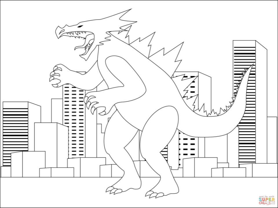 25 Free Godzilla Coloring Pages for Kids and Adults