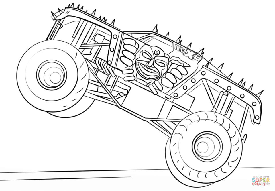 25 Free Monster Truck Coloring Pages for Kids and Adults