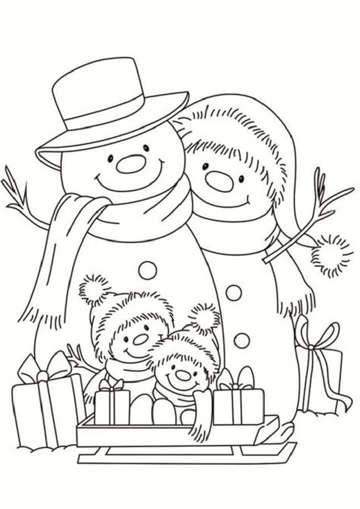 25 Free Snowman Coloring Pages for Kids and Adults