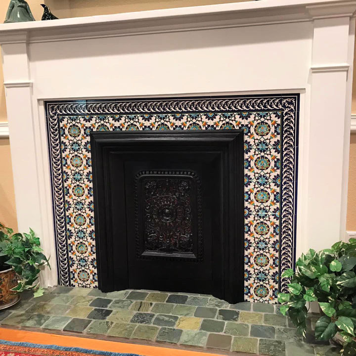 30 Fireplace Tile Ideas That Are Pretty and Practical - Blitsy