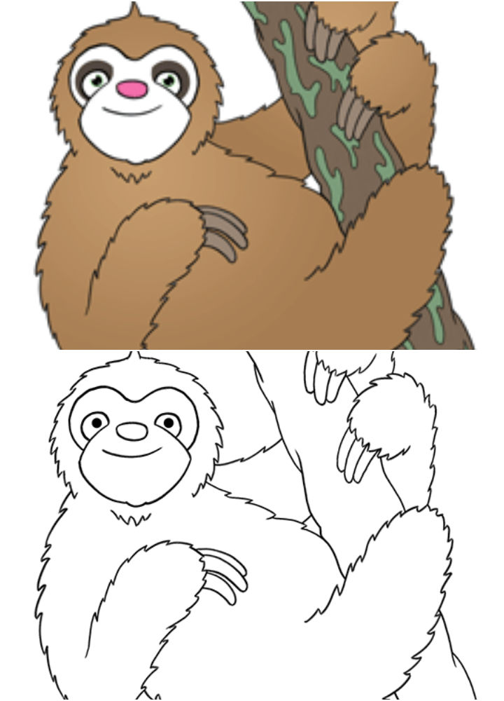 25 Easy Sloth Drawing Ideas - How to Draw a Sloth