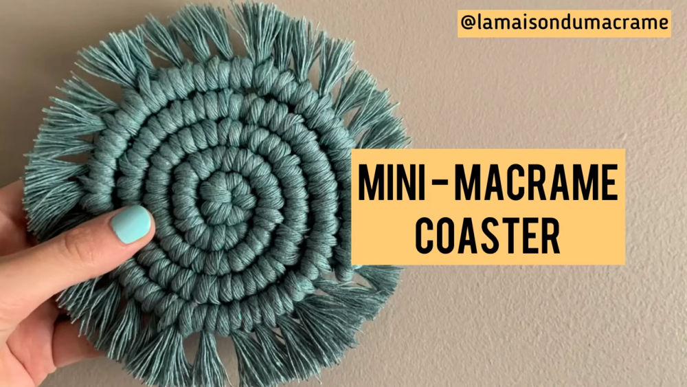 DIY Macrame Coasters: How to Make a Macrame Coaster - Blitsy