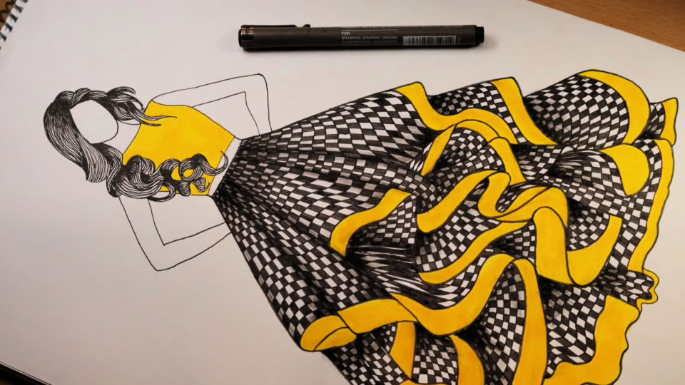 30 Easy Dress Drawing Ideas - How to Draw a Dress