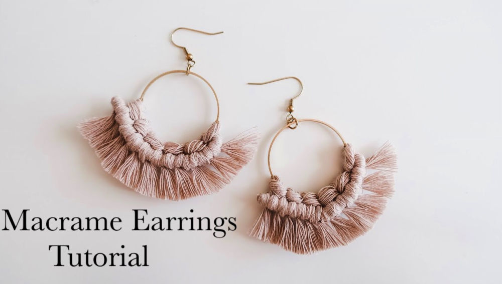 Simple DIY Macrame Earrings - Blitsy