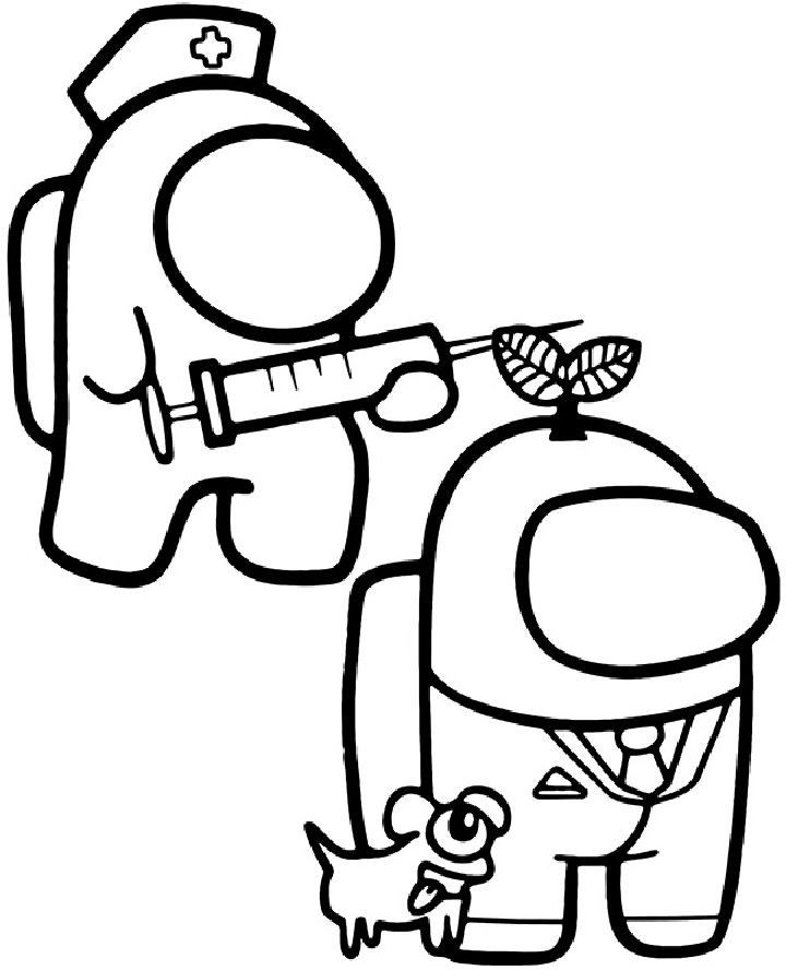 25 Free Among Us Coloring Pages for Kids and Adults