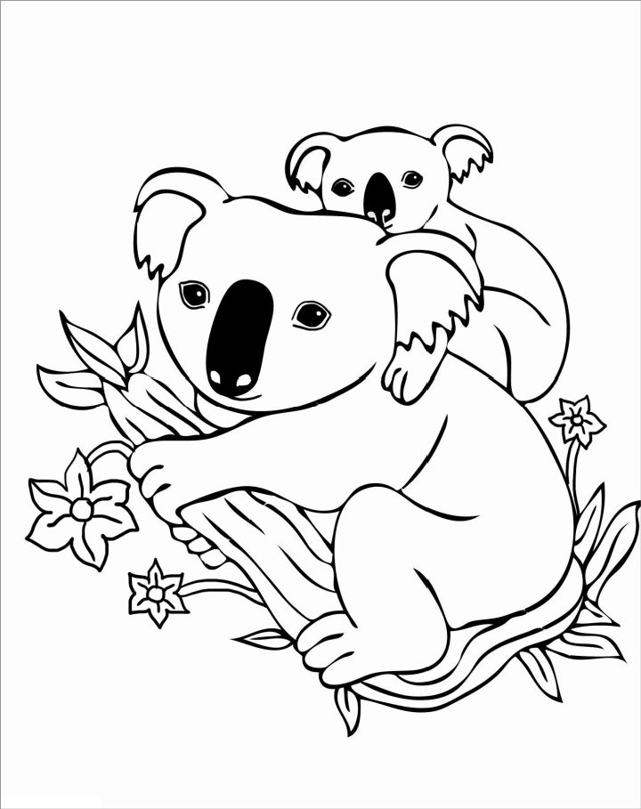 25 Free Koala Coloring Pages for Kids and Adults