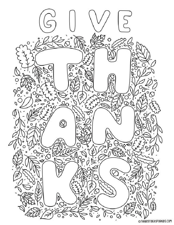 40 Free Thanksgiving Coloring Pages for Kids and Adults