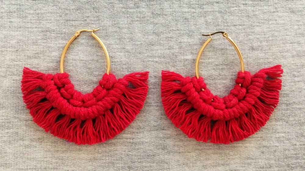 Simple DIY Macrame Earrings - Blitsy