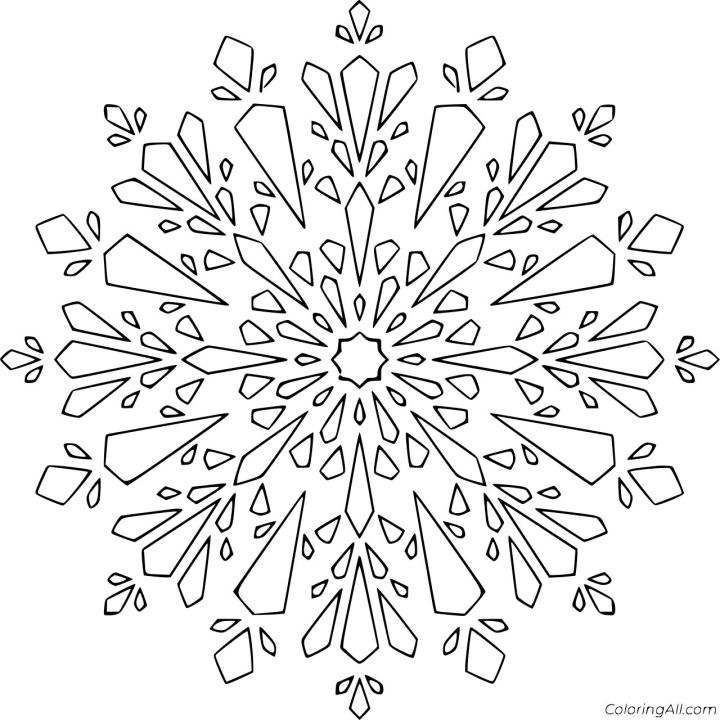 25 Free Snowflake Coloring Pages for Kids and Adults