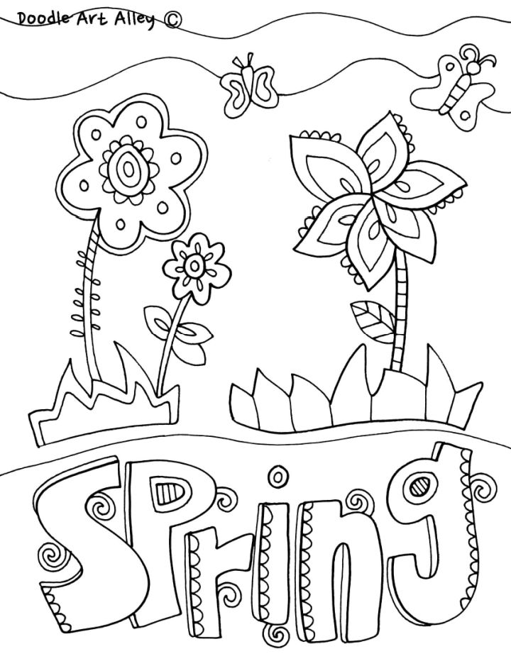 25 Free Spring Coloring Pages for Kids and Adults
