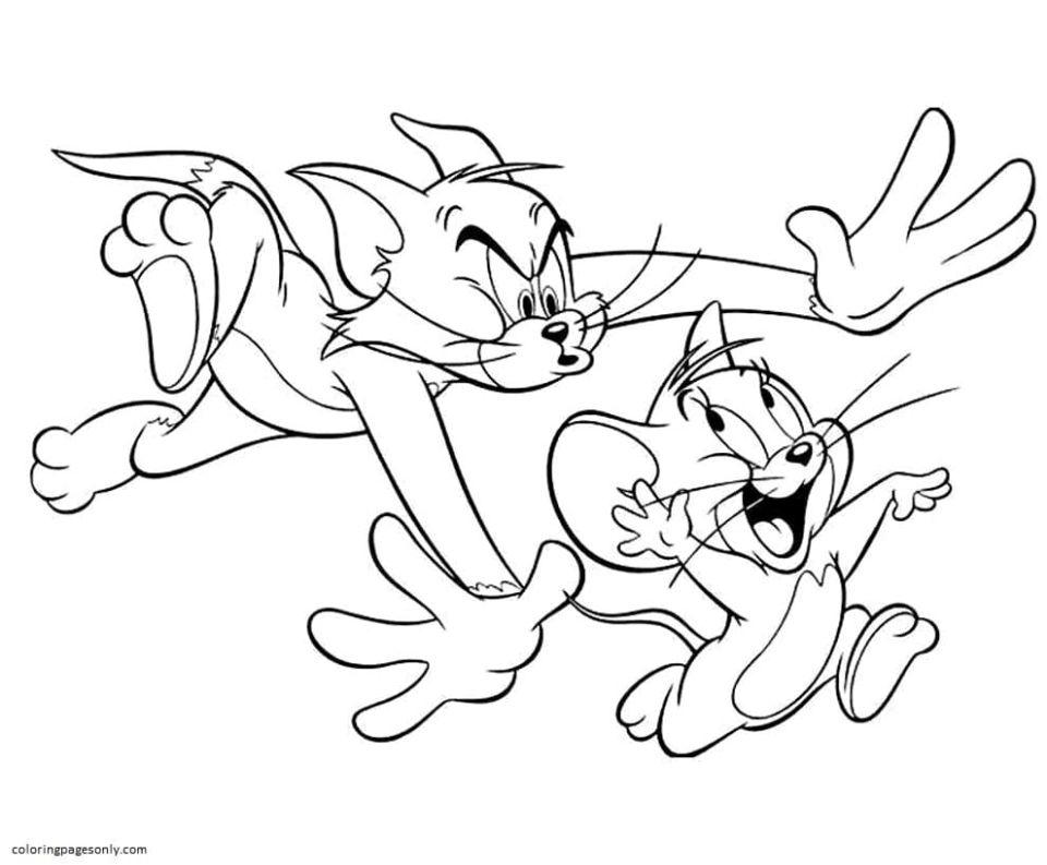 25 Free Tom and Jerry Coloring Pages for Kids and Adults
