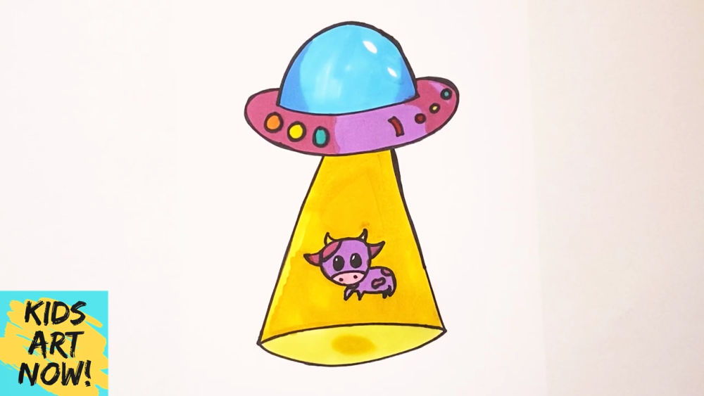 20 Easy UFO Drawing Ideas - How to Draw a UFO
