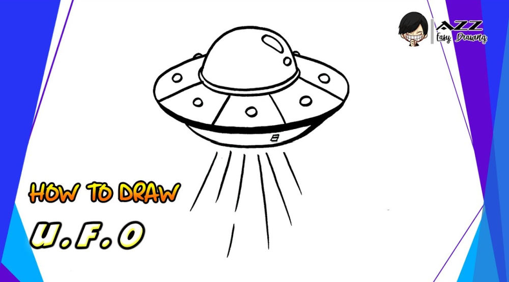 20 Easy UFO Drawing Ideas - How to Draw a UFO