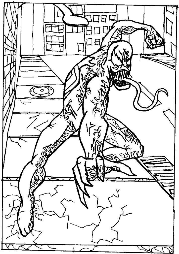 25 Free Venom Coloring Pages for Kids and Adults
