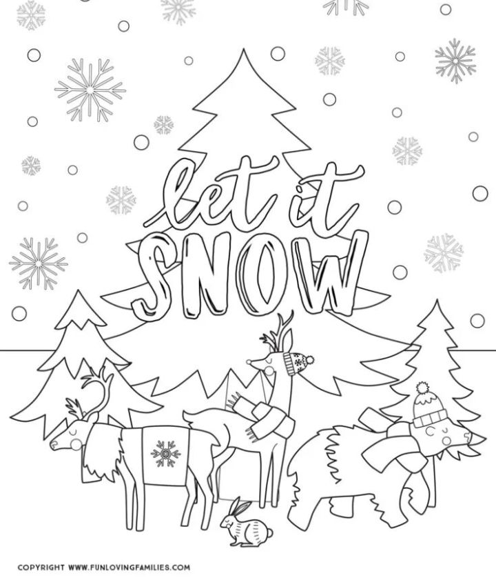 25 Free Winter Coloring Pages for Kids and Adults