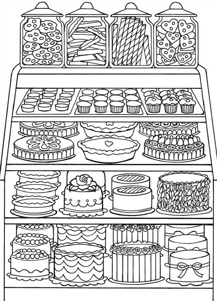 25 Free Food Coloring Pages for Kids and Adults - Blitsy