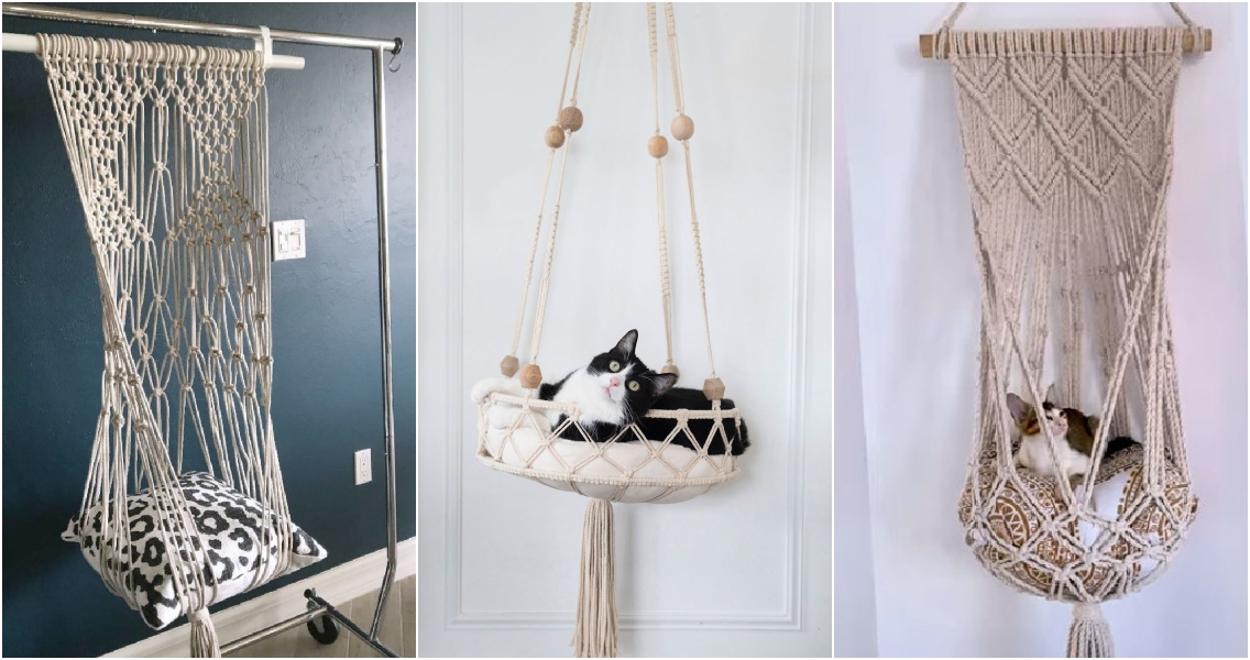 DIY Macrame Cat Hammock for Your Furry Friend - Blitsy