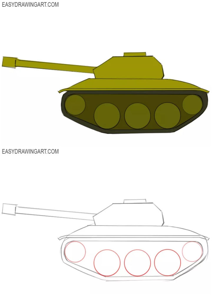 25 Easy Tank Drawing Ideas - How to Draw a Tank