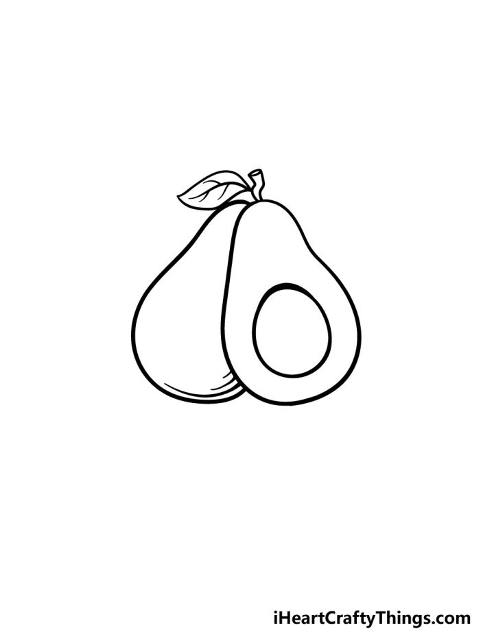 25 Easy Avocado Drawing Ideas - How to Draw