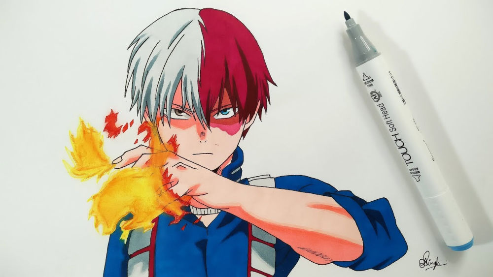 25 Easy Todoroki Drawing Ideas - How to Draw Todoroki