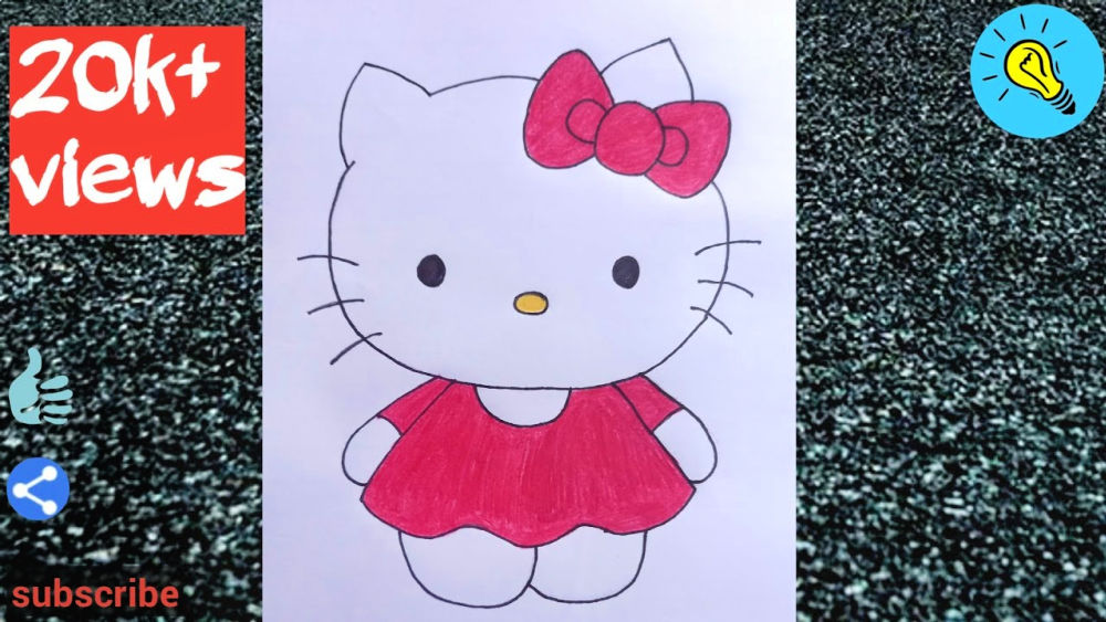 25 Easy Hello Kitty Drawing Ideas - Draw Hello Kitty