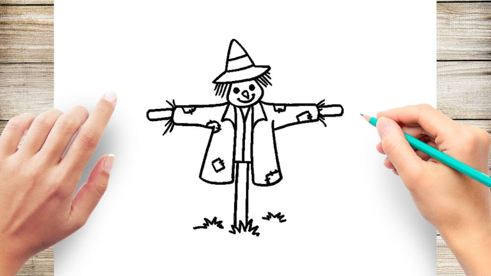 25 Easy Scarecrow Drawing Ideas - How to Draw a Scarecrow