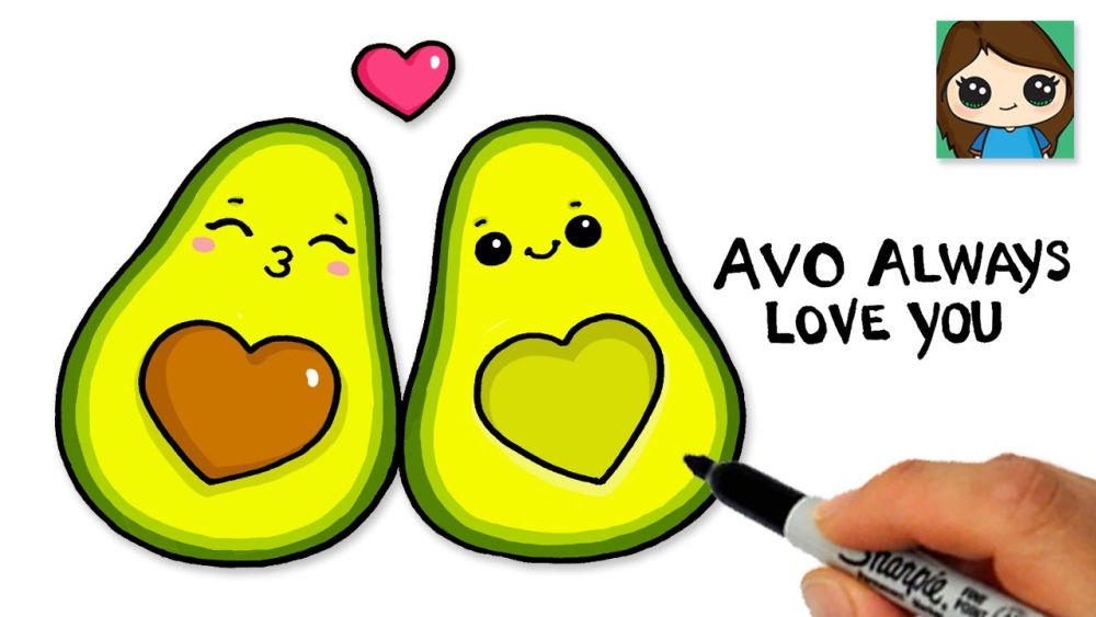 25 Easy Avocado Drawing Ideas - How to Draw