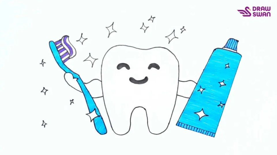 20 Easy Tooth Drawing Ideas - How to Draw a Tooth