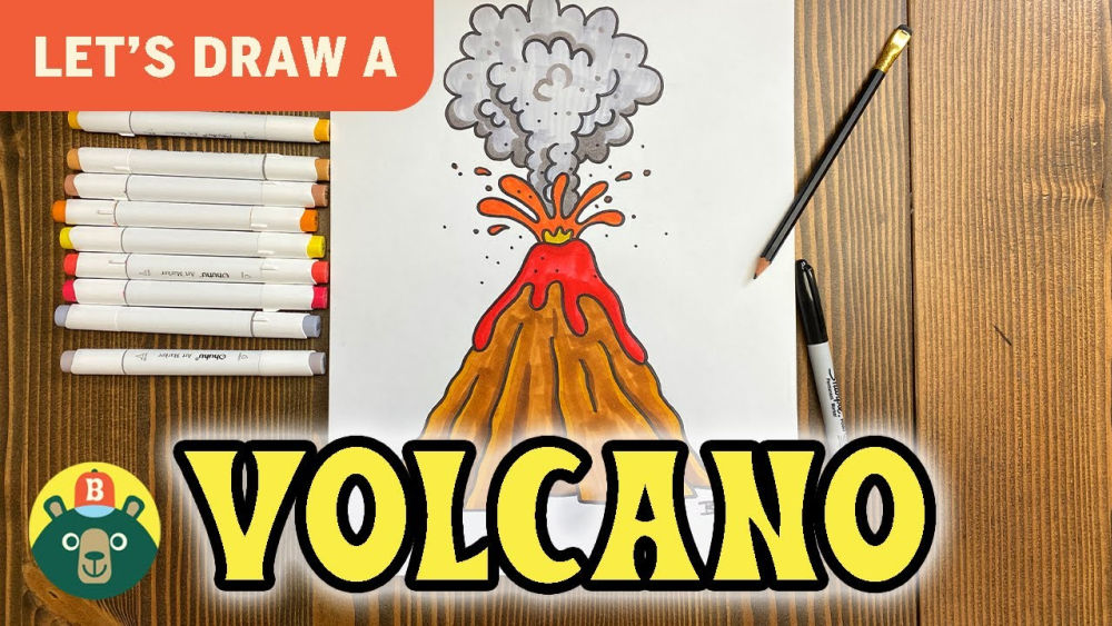 25 Easy Volcano Drawing Ideas - How to Draw