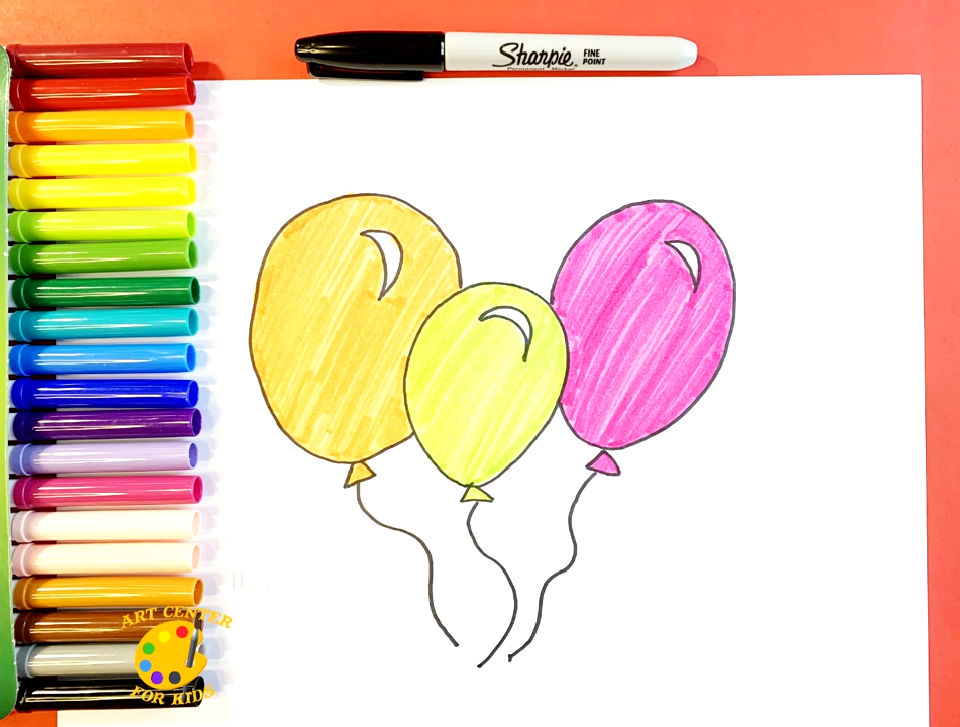 25 Easy Balloon Drawing Ideas - How to Draw Balloons
