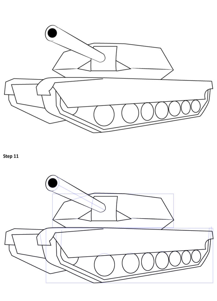 25 Easy Tank Drawing Ideas - How to Draw a Tank