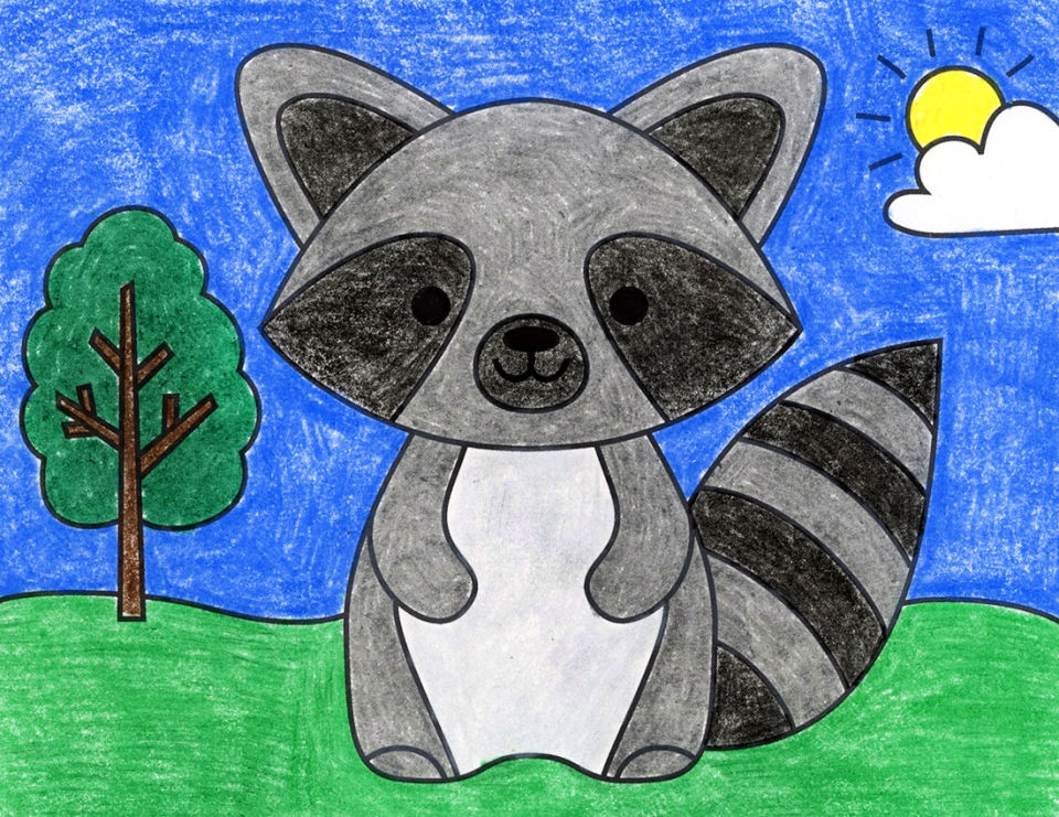 25 Easy Raccoon Drawing Ideas - How to Draw a Raccoon