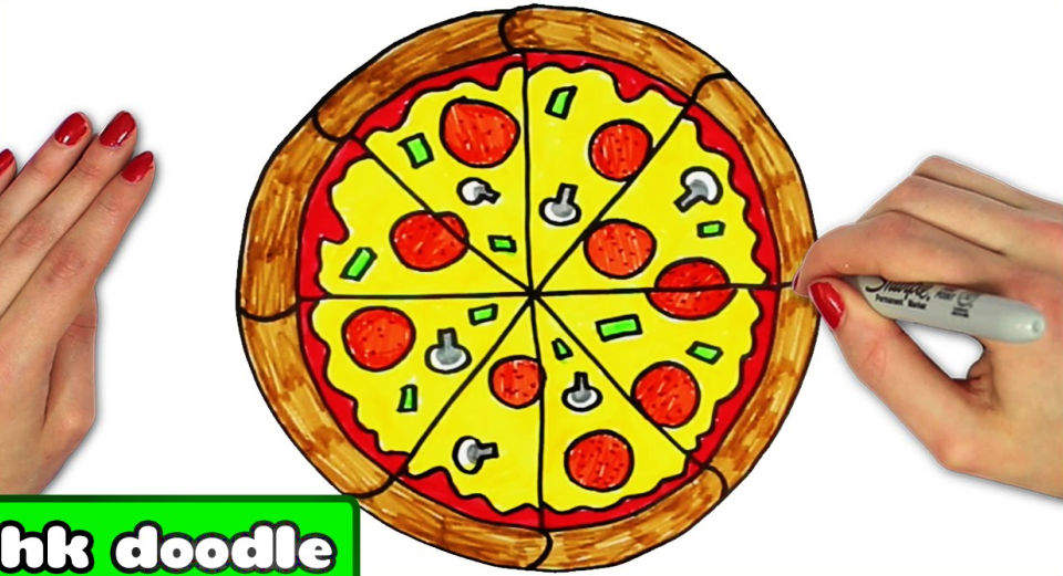 20 Easy Pizza Drawing Ideas - How to Draw a Pizza