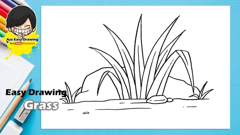 25 Easy Grass Drawing Ideas - How to Draw Grass - Blitsy